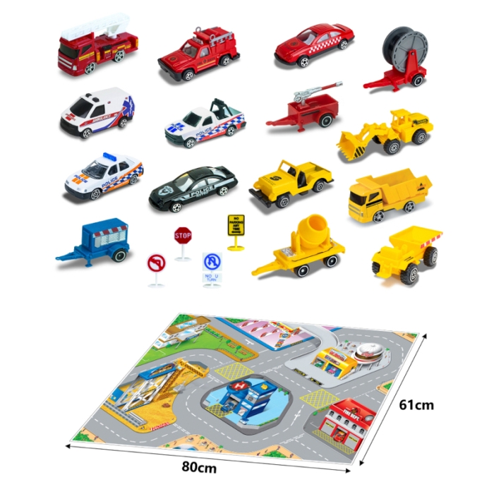 Tubo 20 Carros con Alfombra