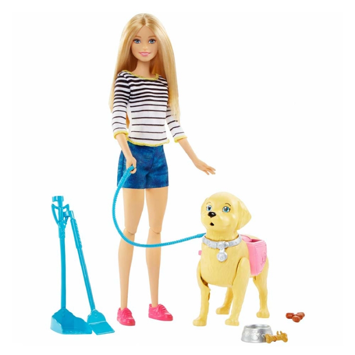 Barbie Muñeca Paseo de Perrito