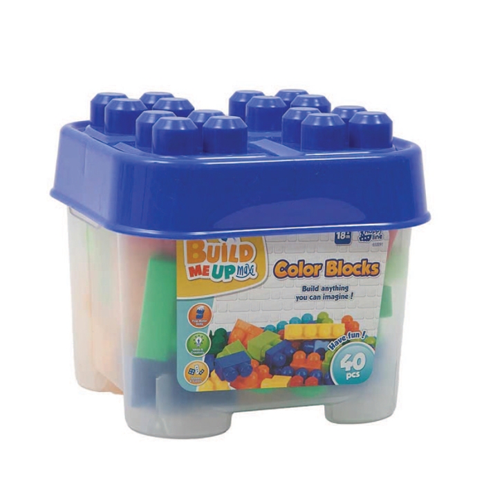 Build Me Up Balde Bloques Jumbo 40 Piezas