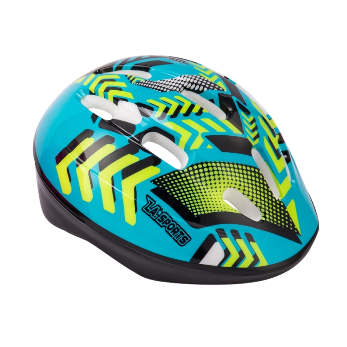Casco Protector Azul Amarillo Medium
