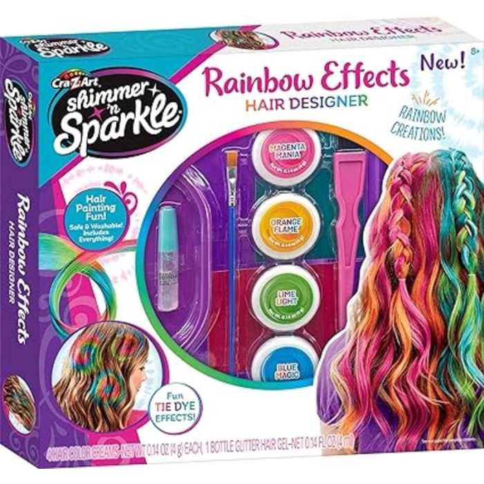 Shimmer 'n Sparkle Diseñador de cabello con efecto arcoíris Cra Z Art