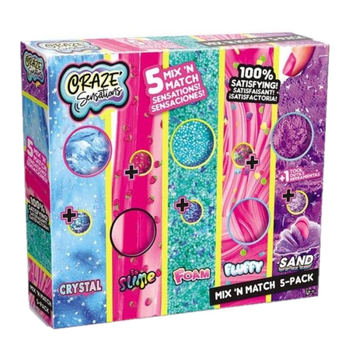 Set De 5 Slime Crazy Sensation Mix Match