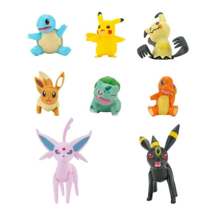 Set 8 Figuras Pokemon Para la Batalla