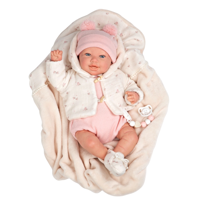 Reborn Bebe Alba 45 Cm Con Manta