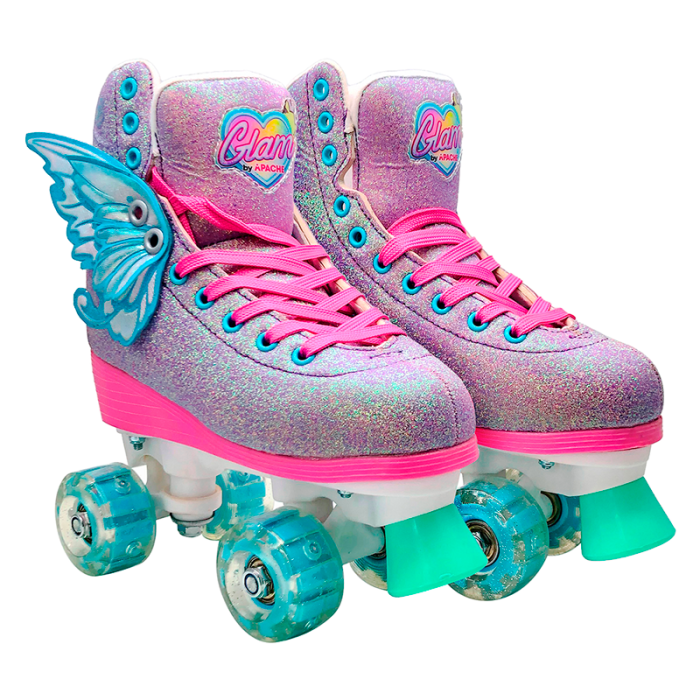 Patines de Botas con Alas Rosada